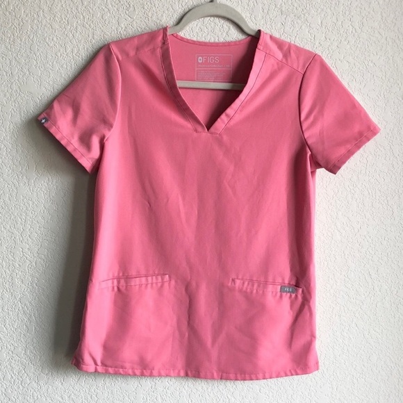 Figs | Tops | Figs Casma 3 Pocket Neon Pink Scrub Top Xs 66 Technical ...